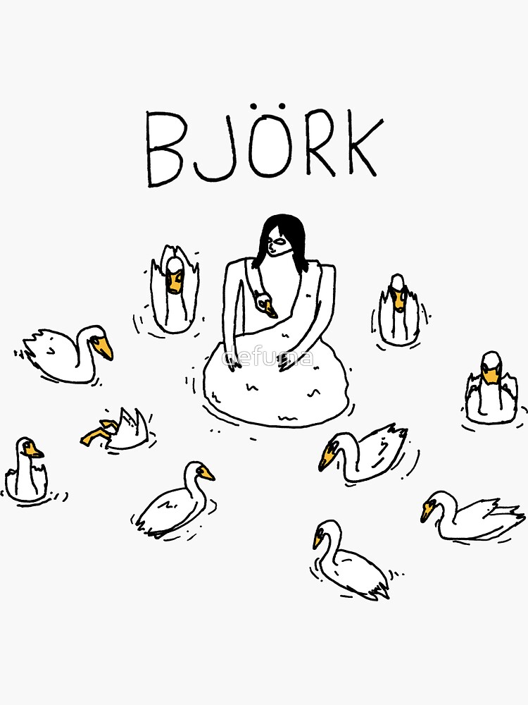 "Bjork" Sticker for Sale by defuma | Redbubble