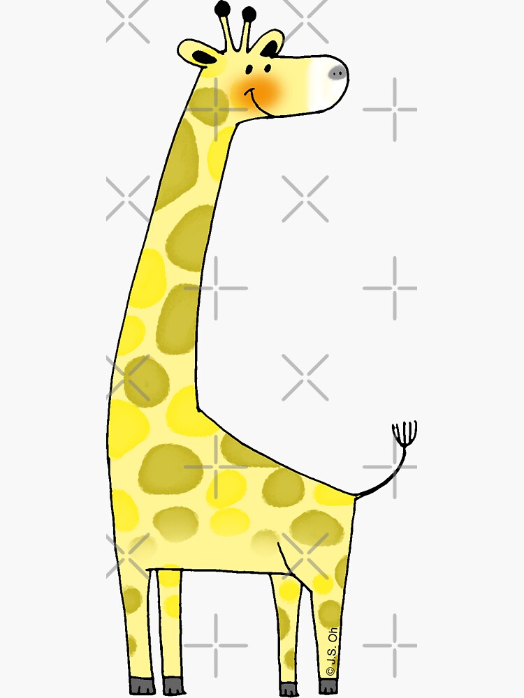 "Cute giraffe cartoon" Sticker for Sale by CuteCartoon | Redbubble