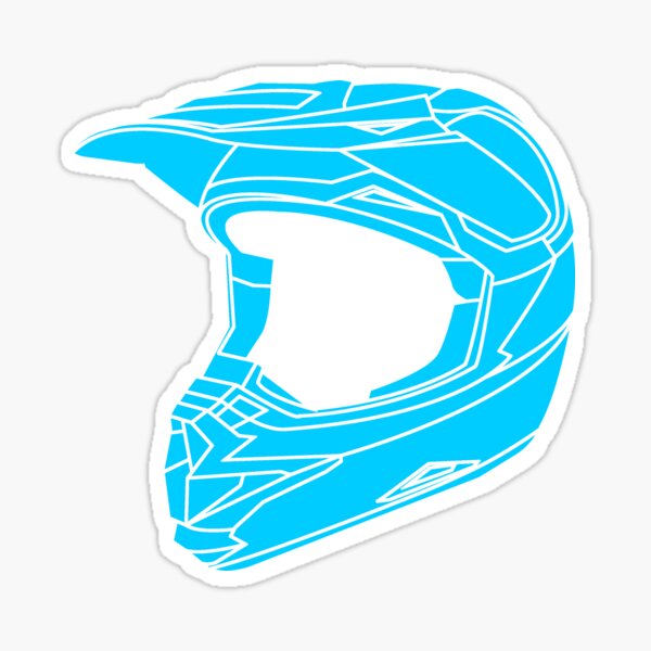 "Mx Helmet Bright Blue" Sticker for Sale by rideybikes | Redbubble