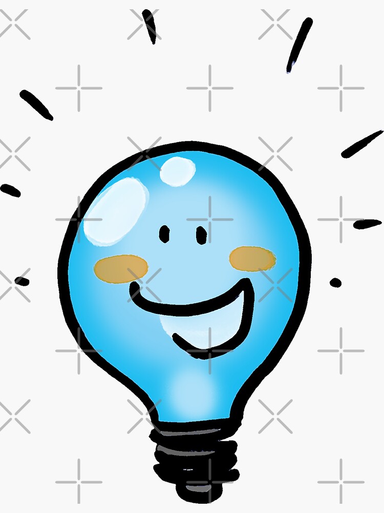 "Light bulb cartoon" Sticker for Sale by CuteCartoon | Redbubble
