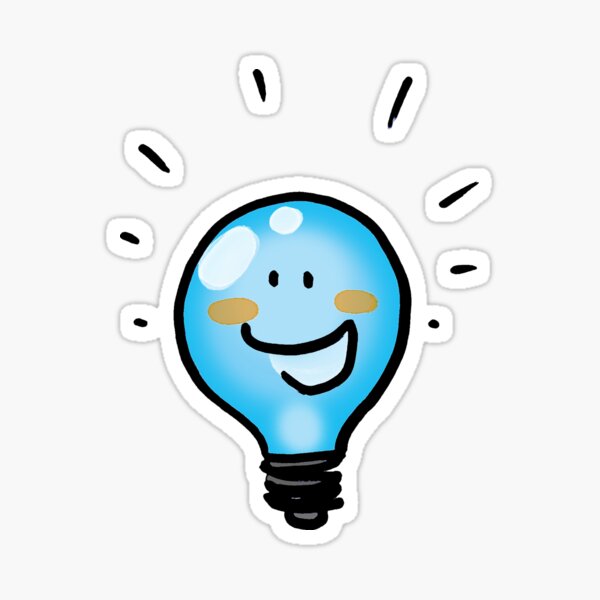 "Light bulb cartoon" Sticker for Sale by CuteCartoon | Redbubble