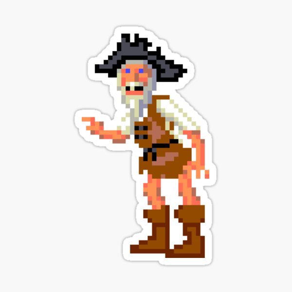 "Herman Toothrot #02 (Monkey Island)" Sticker for Sale by themasrix ...