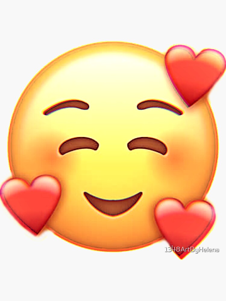 "Love Emoji" Sticker for Sale by 1348ArtByHelena | Redbubble