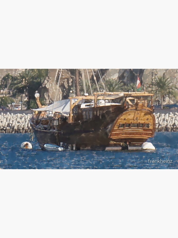 "Traditional arabic wooden ship" Sticker for Sale by frankheinz | Redbubble
