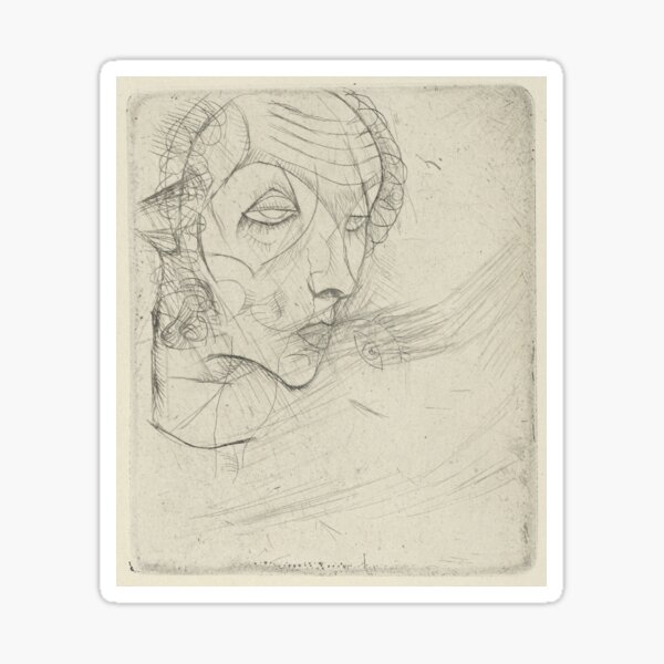 "Egon Schiele Self Portrait, 1914" Sticker by fineearth | Redbubble