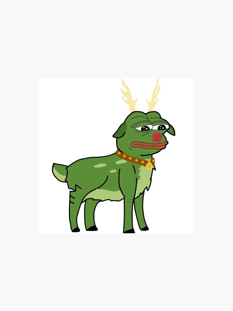 "Reindeer Pepe" Sticker by Winkham | Redbubble
