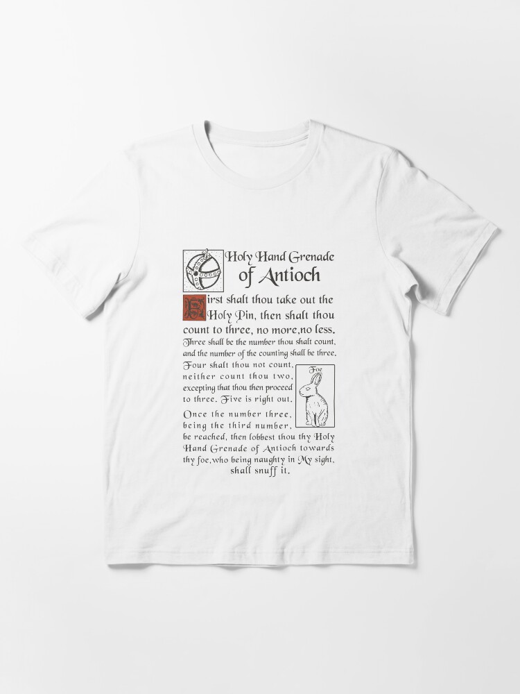 "Holy Hand Grenade Script" T-shirt for Sale by piercek26 | Redbubble ...