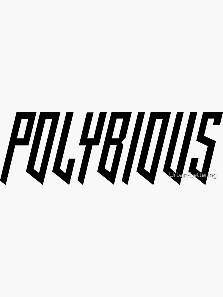 "Polybius Title Lettering" Sticker for Sale by Urban-Lettering | Redbubble