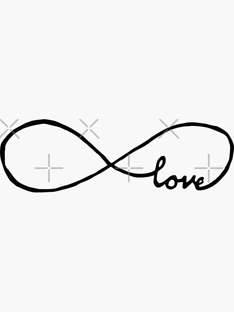 "Pretty Infinity sign love" Sticker for Sale by NeverGiveUp | Redbubble