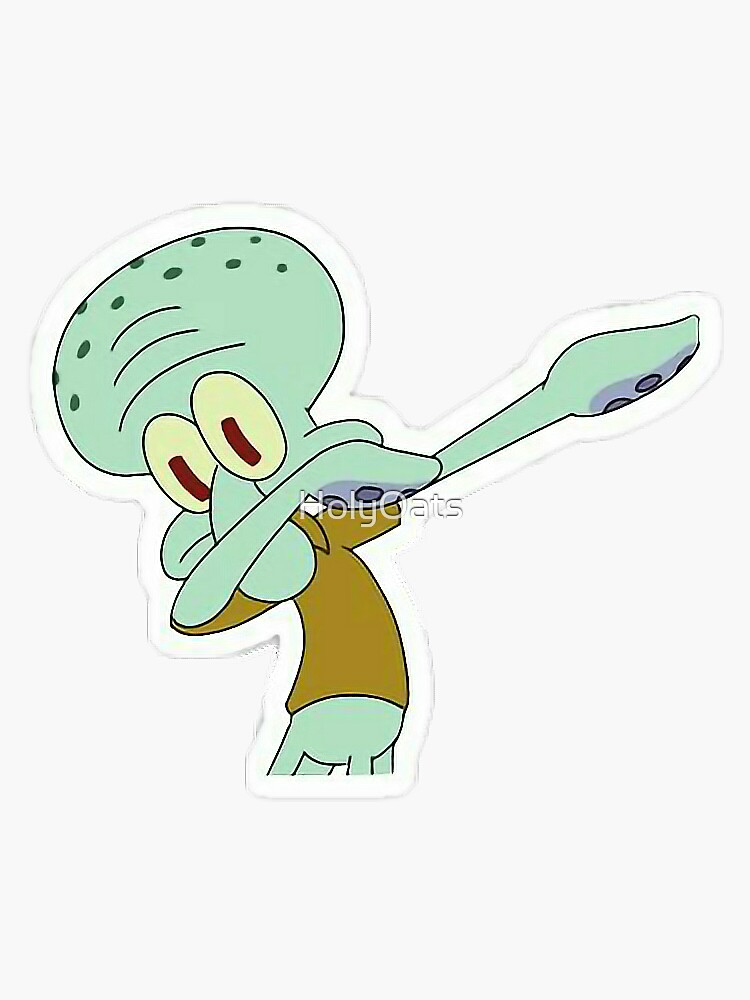 "Squidward Dab" Sticker for Sale by HolyOats | Redbubble