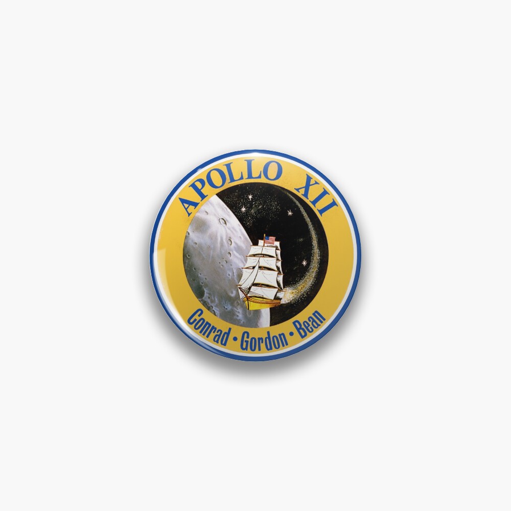 "Apollo 12 Mission Logo" Pin by Quatrosales | Redbubble