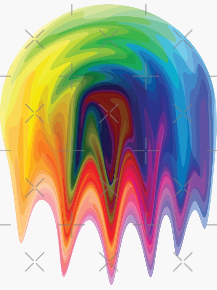 "Liquid color swirl color wheel - Melting Color Wheel" Sticker for Sale ...