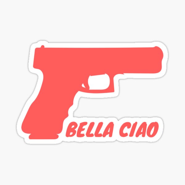 "Bella ciao- money heist design " Sticker by arifeenrayeesa | Redbubble