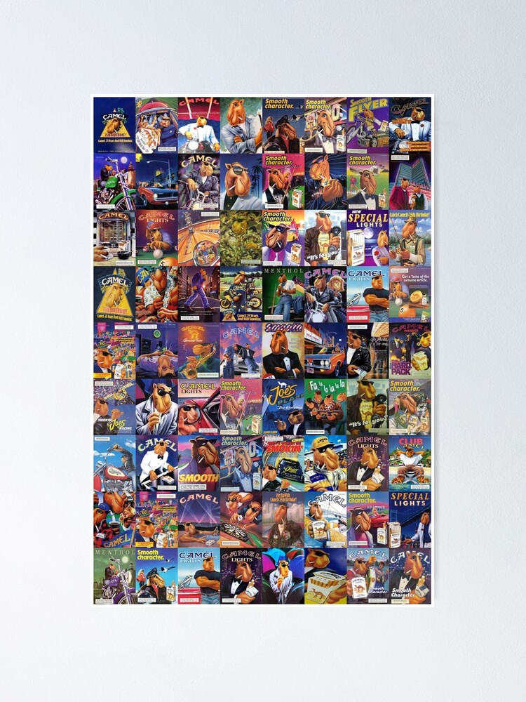 "Joe Camel" Poster for Sale by Montage-Madness | Redbubble