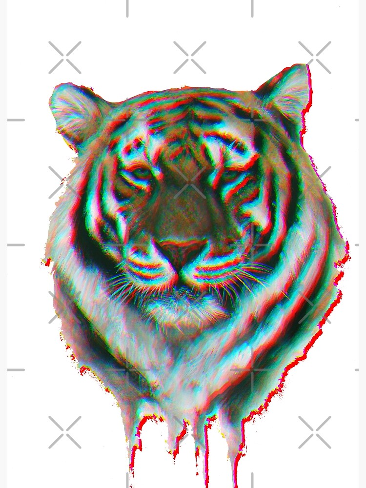 "Trippy Tiger Art" Poster by primawm | Redbubble