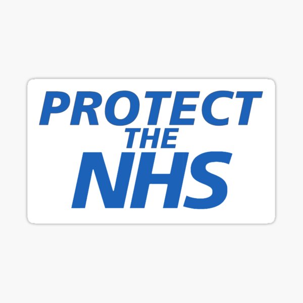 "Protect the NHS" Sticker by tomfewings | Redbubble