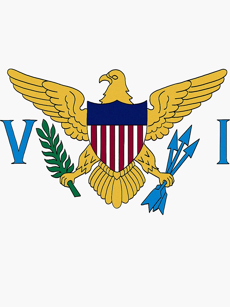 "U.S. Virgin Islands Flag Outline" Sticker for Sale by bexwastaken ...