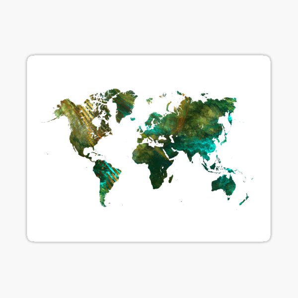 "world map #worldmap #map" Sticker for Sale by JBJart | Redbubble