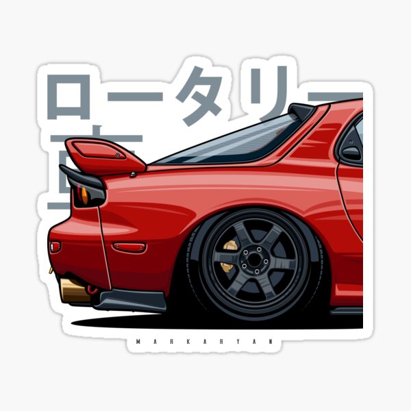 "Rotary RX7" Sticker for Sale by OlegMarkaryan | Redbubble