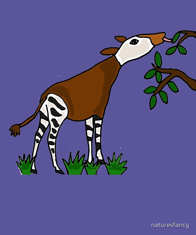 "Cool Okapi Cartoon" by naturesfancy | Redbubble