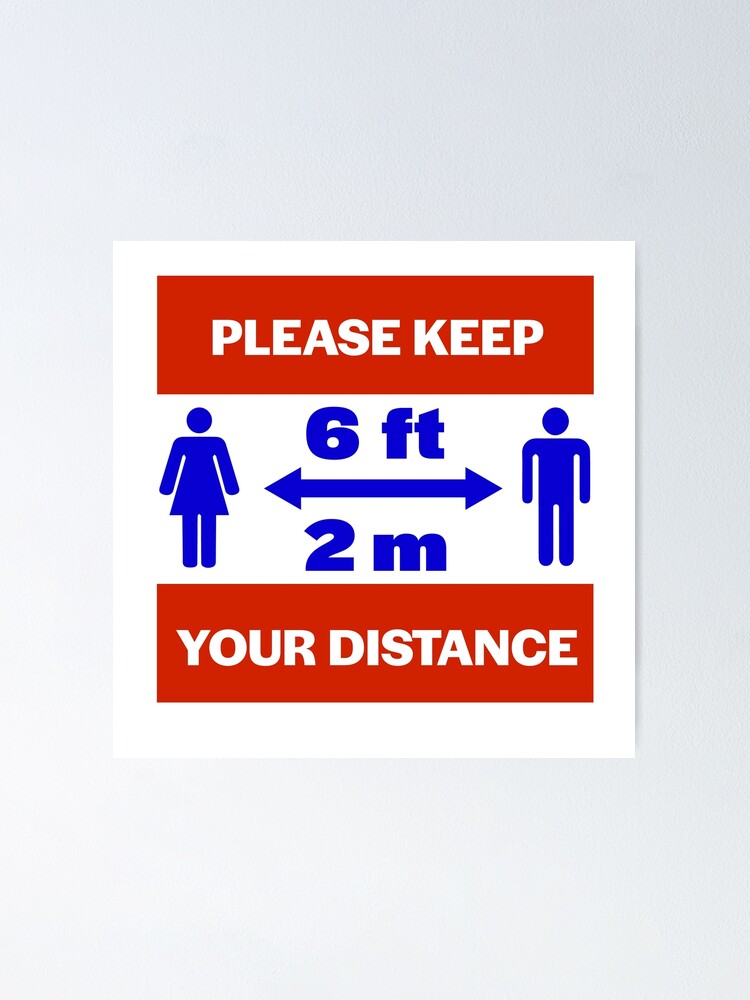 "Please keep your distance" Poster for Sale by almutpohl | Redbubble