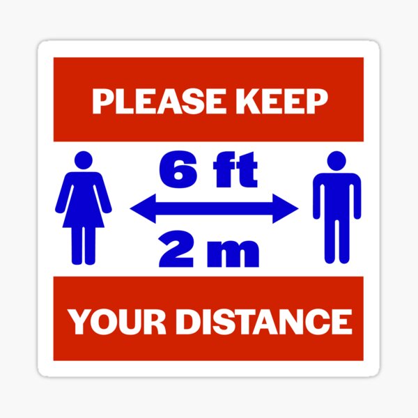"Please keep your distance" Sticker for Sale by almutpohl | Redbubble