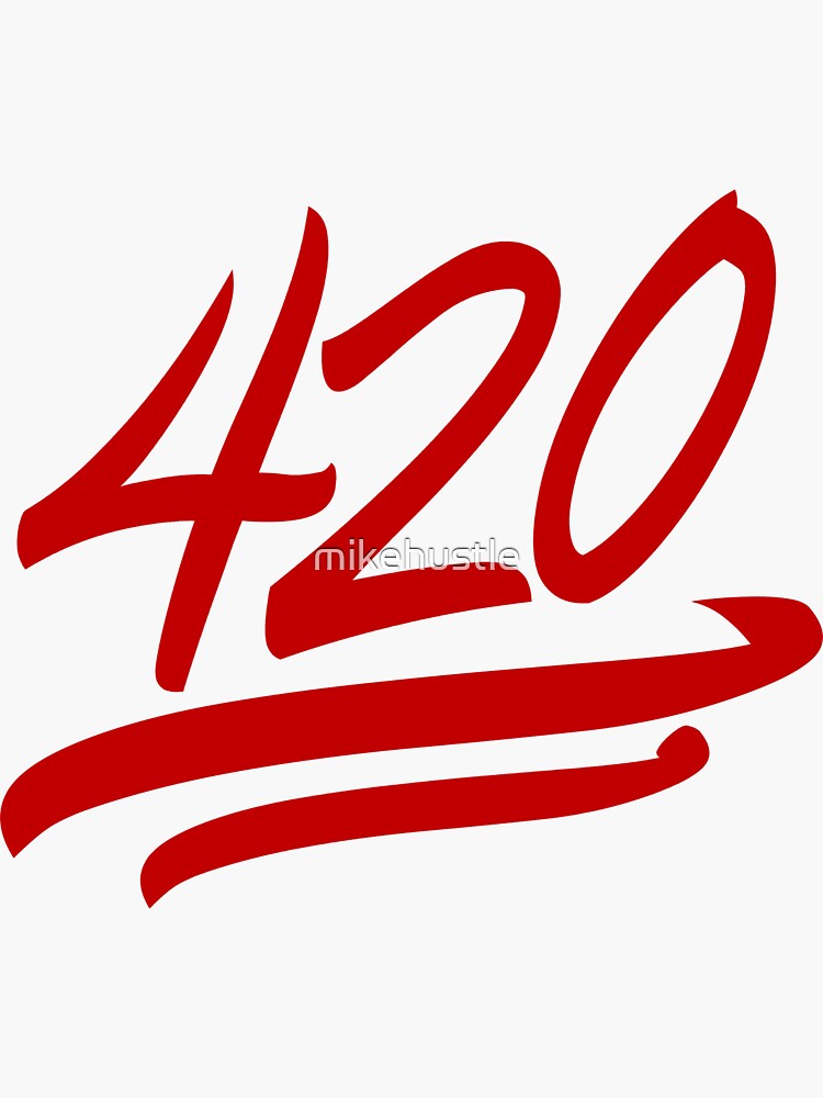 "420 Emoji Sticker" Sticker for Sale by mikehustle | Redbubble