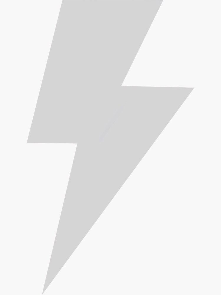 "Grey Lightning Bolt" Sticker by sloanegriffiths | Redbubble