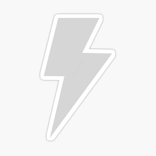 "Grey Lightning Bolt" Sticker by sloanegriffiths | Redbubble