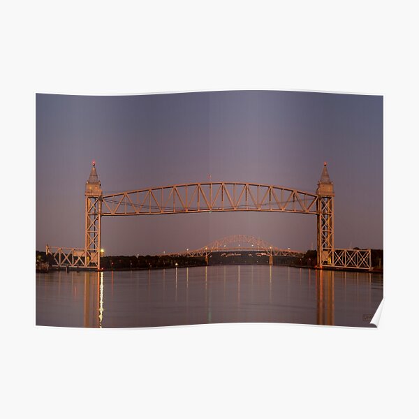 "Cape Cod Canal Bridges II Color" Poster by davegordon | Redbubble