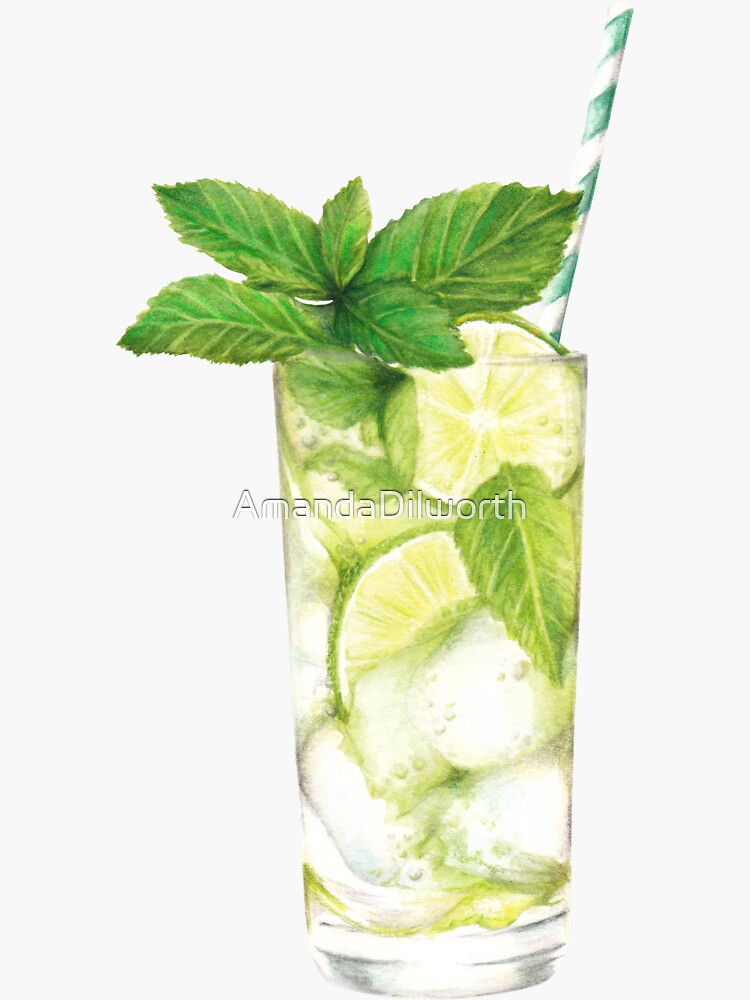 "Mojito" Sticker for Sale by AmandaDilworth | Redbubble