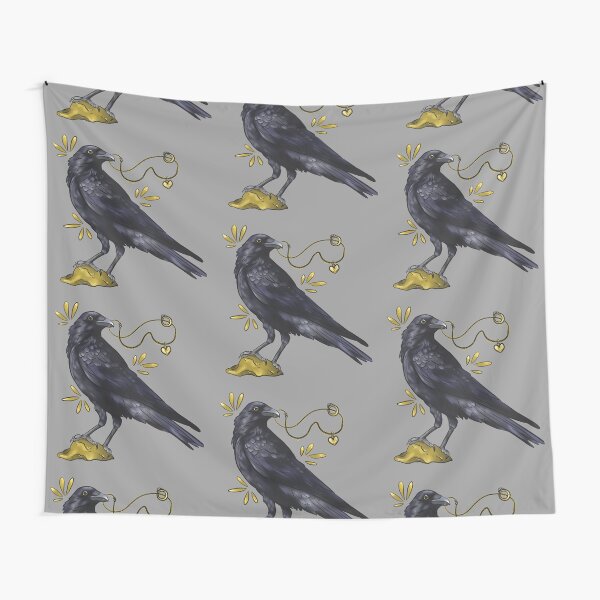 Crow With Golden Eye Tapestry