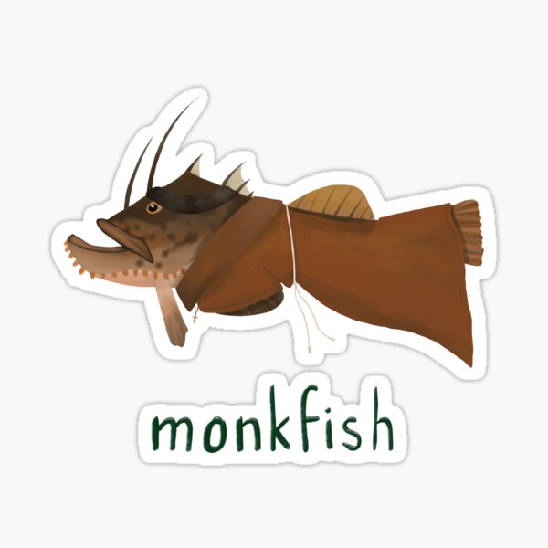 "Monkfish" Sticker for Sale by Elliestrations | Redbubble