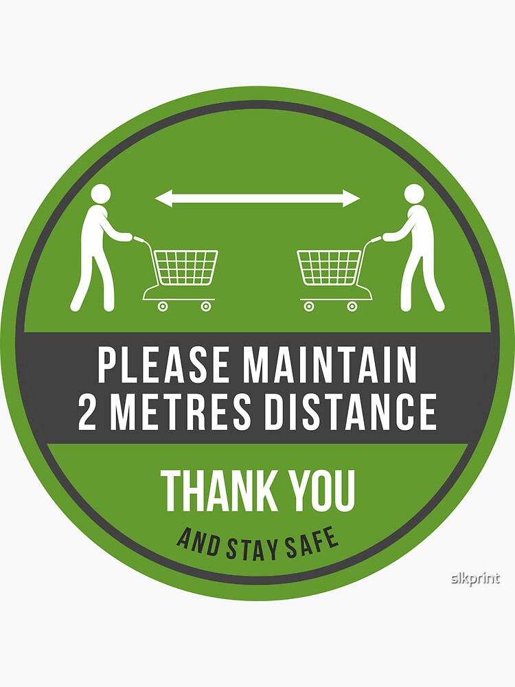 "Stay 2 Metres Away - Social Distance / Social Distancing / Maintain ...
