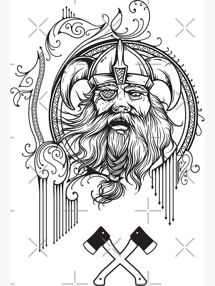 "GOD ODIN DESIGN" Art Print by ColoredCrowStor | Redbubble