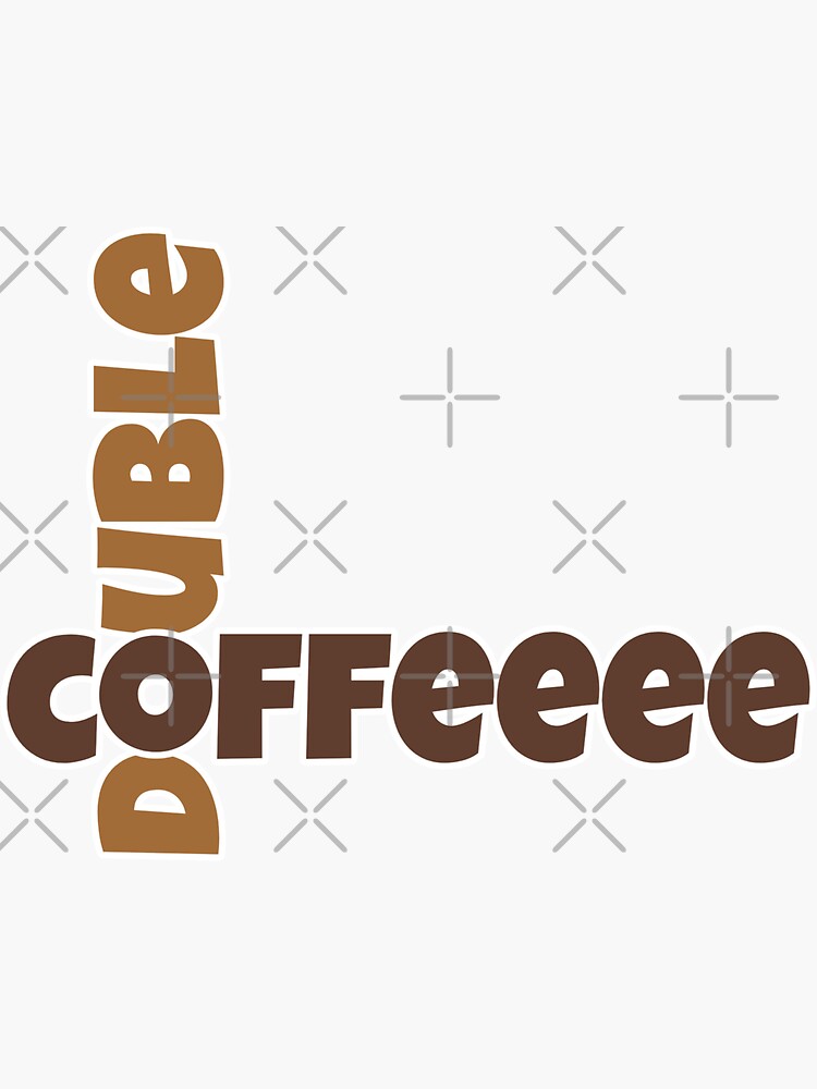 "double coffee " Sticker for Sale by coatstar | Redbubble