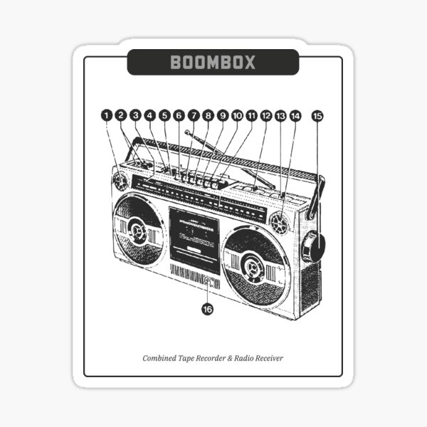 "Retro radio" Sticker for Sale by OffendedPancake | Redbubble