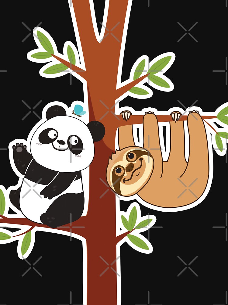 "Cute Sloth Panda!" T-shirt for Sale by plushism | Redbubble | sloth t ...