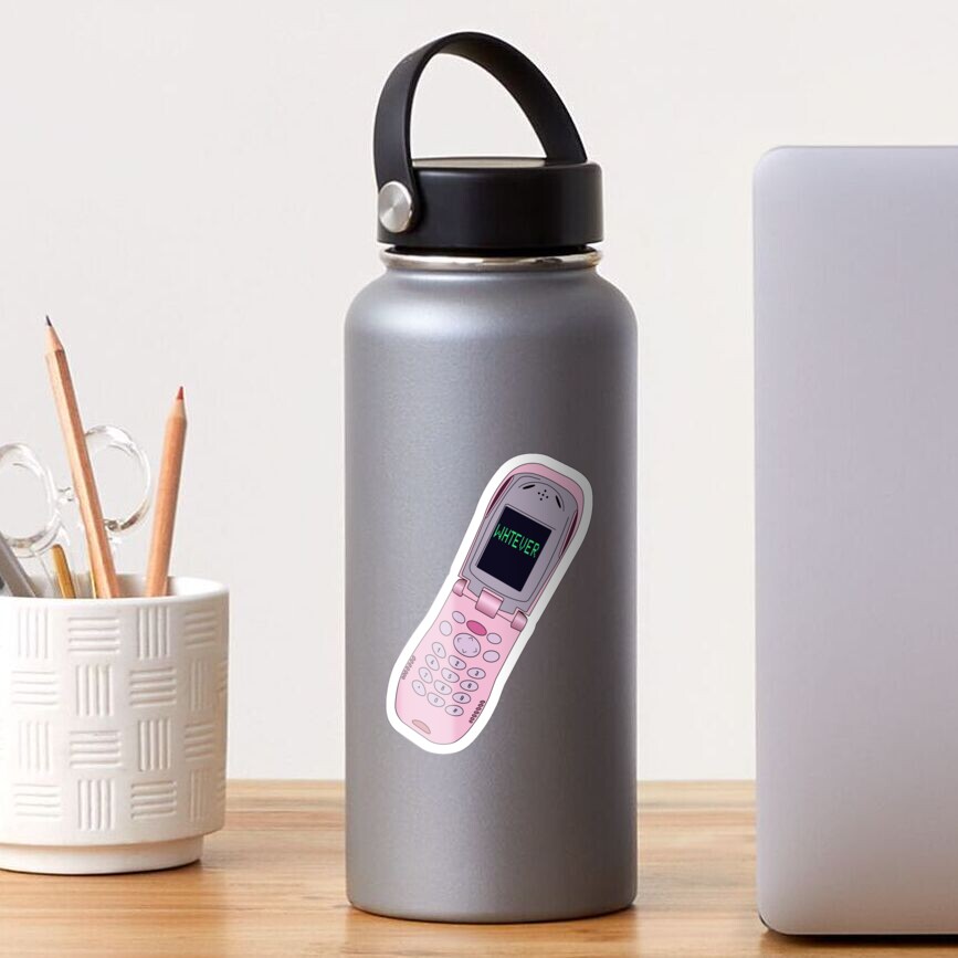 "Pink Flip Phone" Sticker for Sale by sammmzeller | Redbubble