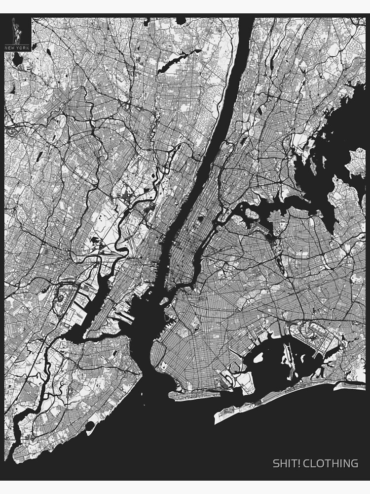 "New York Map transparent background" Poster by saburokiyoshi | Redbubble