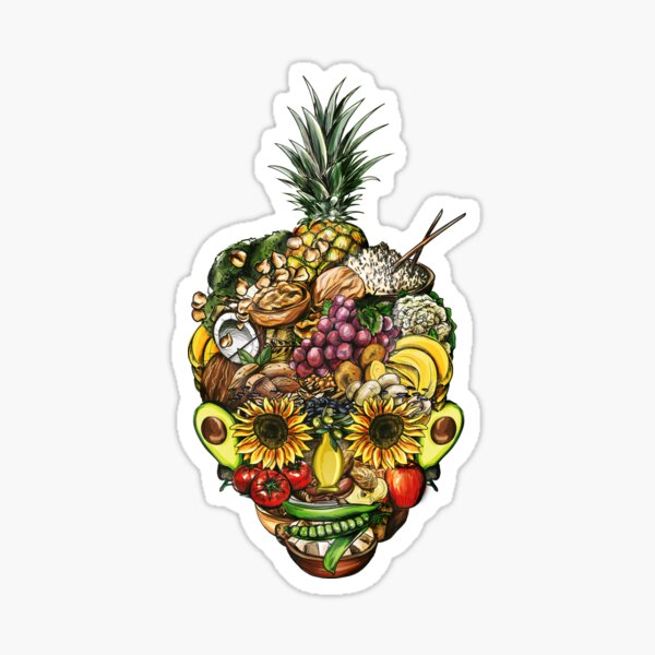 "Food Face " Sticker by zarmar | Redbubble