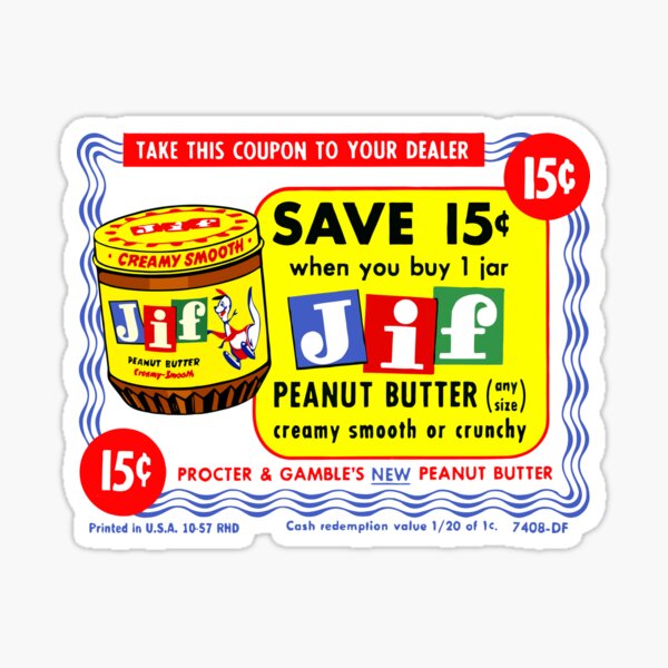 Jif Peanut Butter Stickers | Redbubble