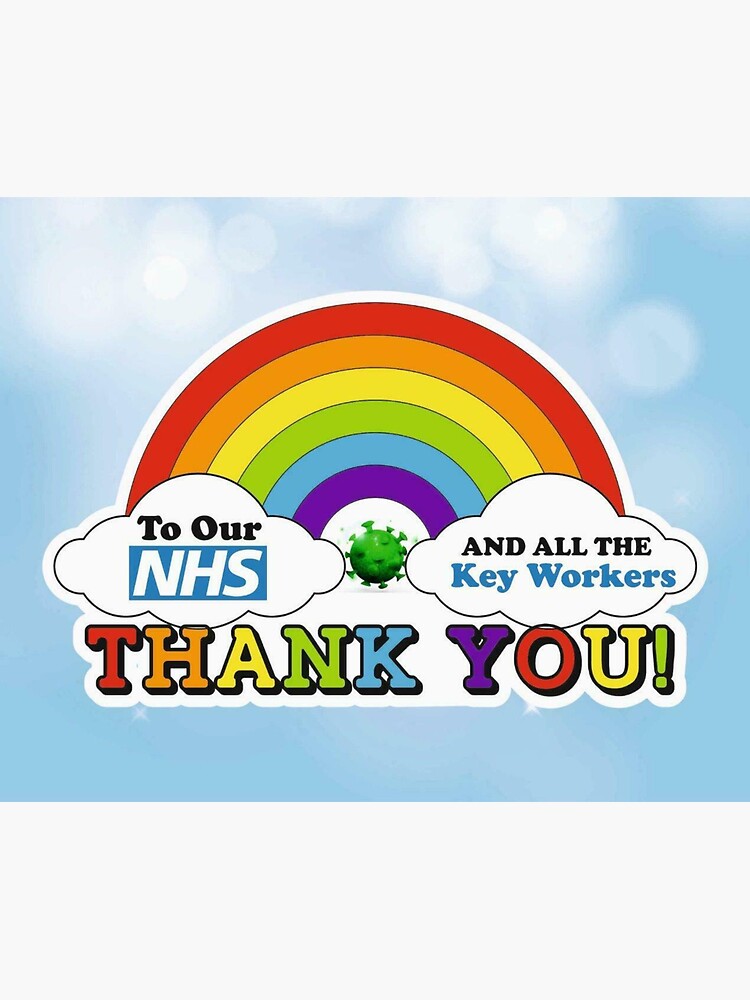 "Thank you NHS Rainbow " Sticker by K8nnex | Redbubble
