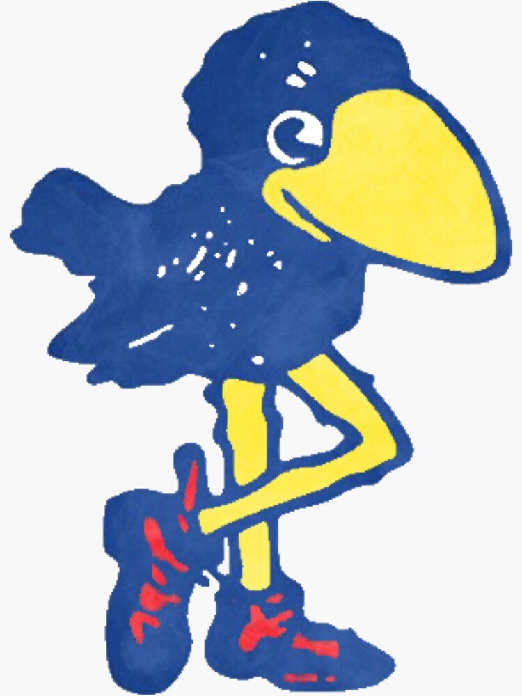 "Watercolor Jayhawk" Sticker for Sale by hayleypage730 | Redbubble