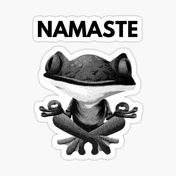 "Namaste Frog Yoga " Sticker by Flamingo87 | Redbubble