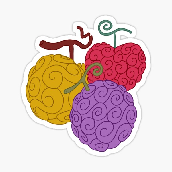 "Devil fruit sticker" Sticker by kiwiiart | Redbubble