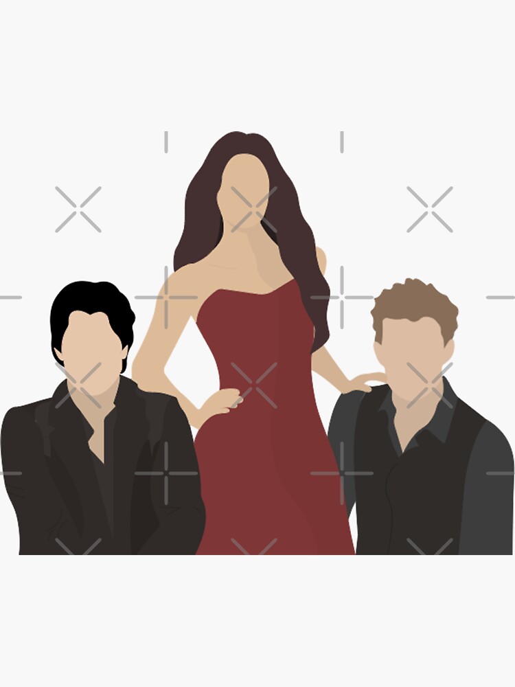 "TVD Cast" Sticker by AJ27 | Redbubble