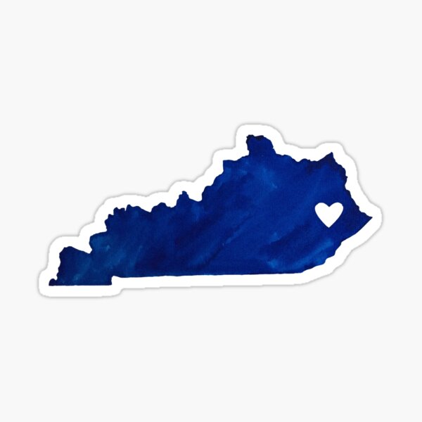 "Blue Kentucky" Sticker for Sale by ArtByKE | Redbubble