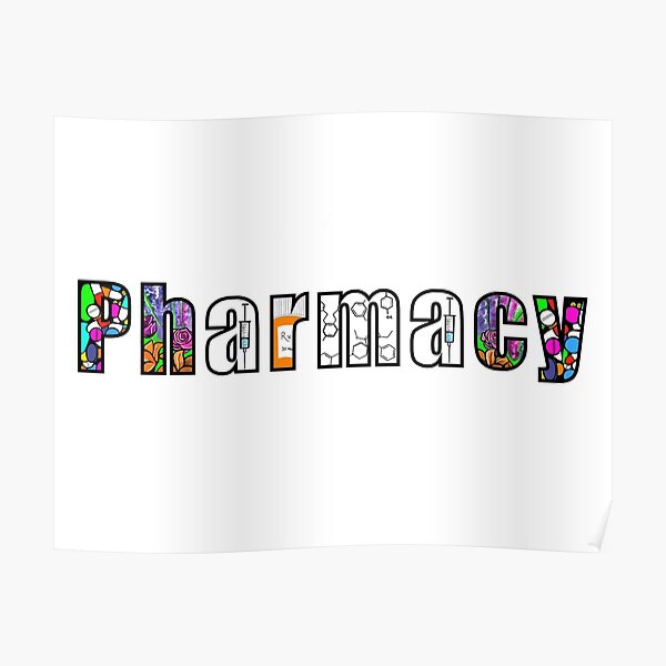 "Pharmacy Word Art" Poster for Sale by Michellebri5 | Redbubble