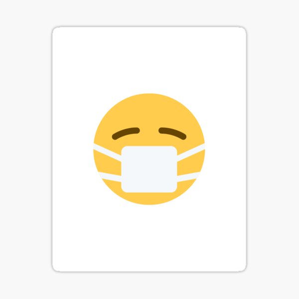 "Face Mask emoji" Sticker for Sale by BritneyTrow | Redbubble